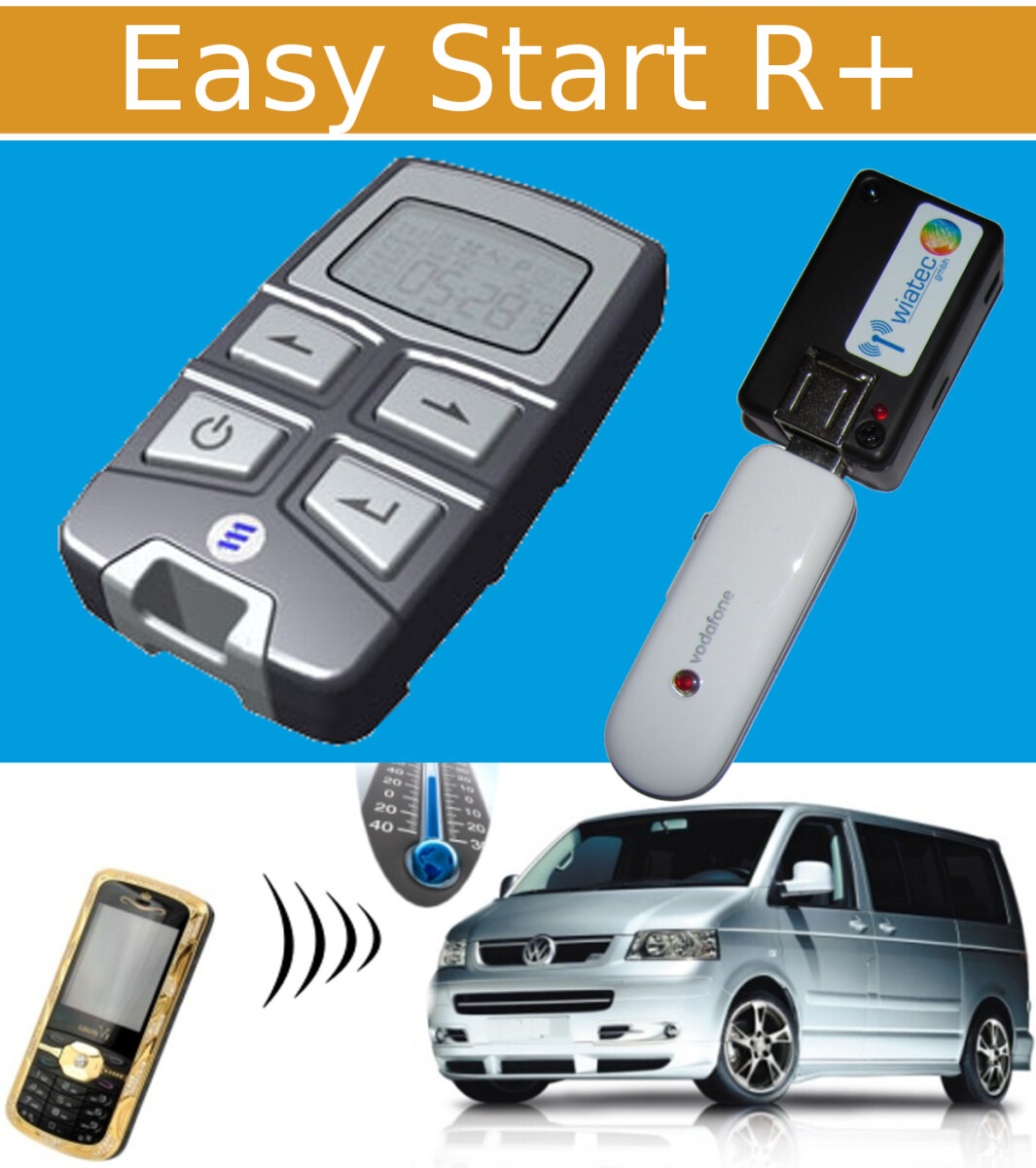 Handy Fernbedienung (LTE) für Standheizung Eberspächer EasyStart R+, 89 ...