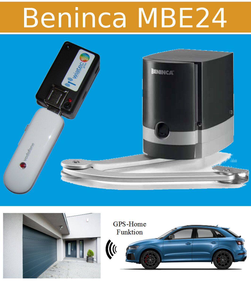 Handy Fernbedienung (GSM/UMTS) für Garagentor, Beninca MBE24, 150 Tei ...